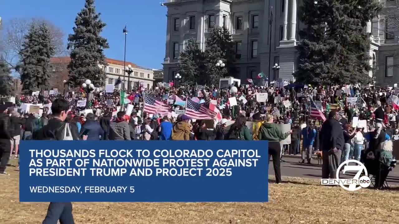 'Really empowering’: Anti-Trump protesters rally against Project 2025 ...