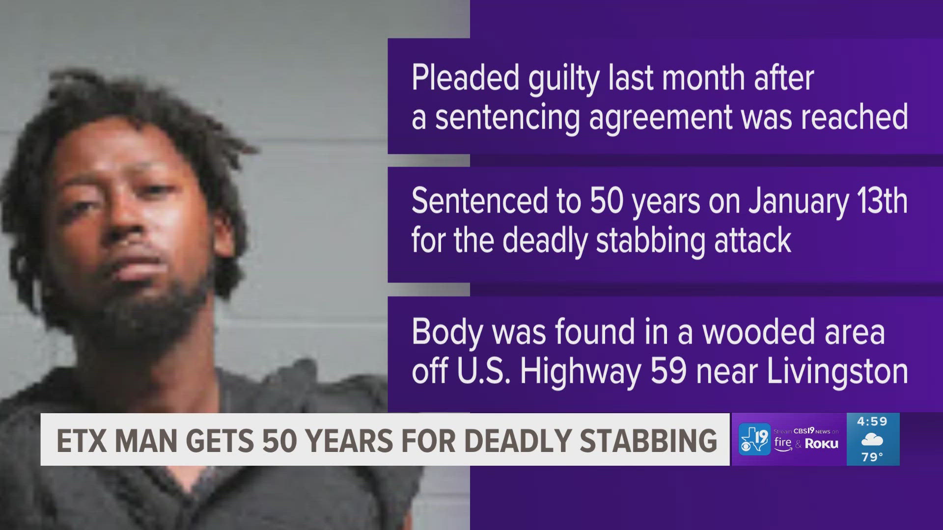 East Texas man gets 50 years for deadly stabbing of mother of four