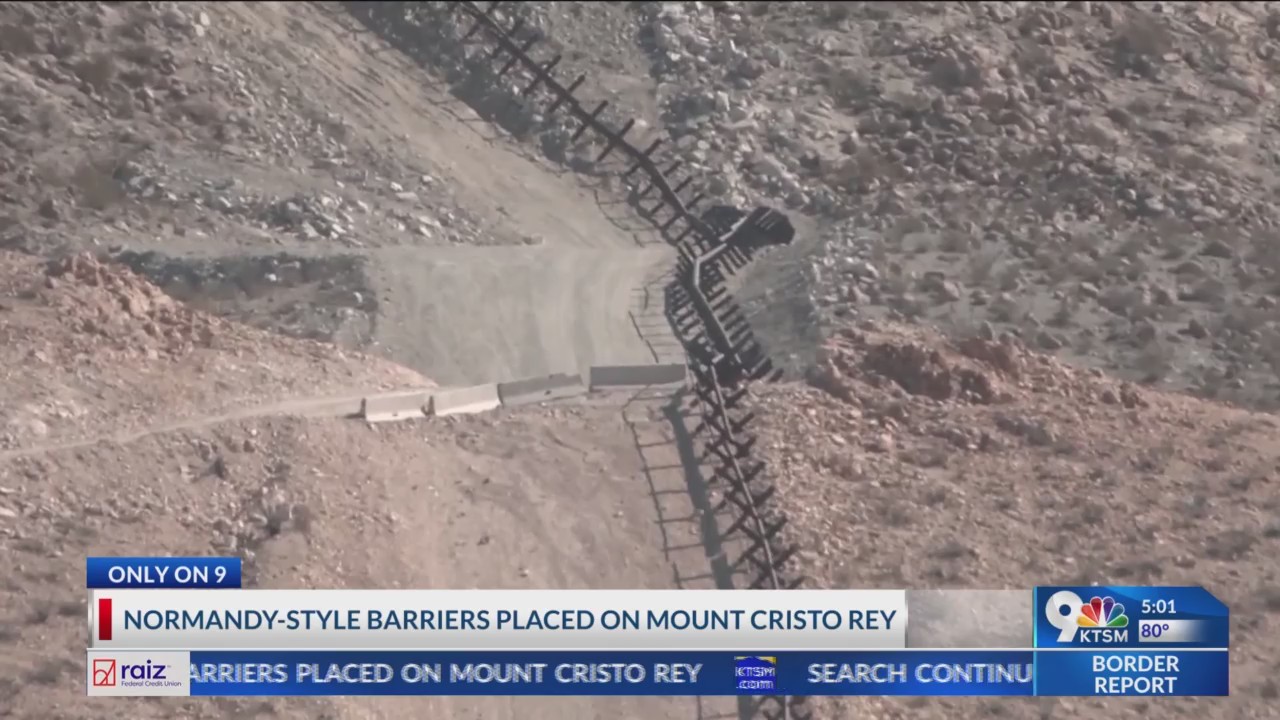 Normandy-style barriers placed on Mount Cristo Rey
