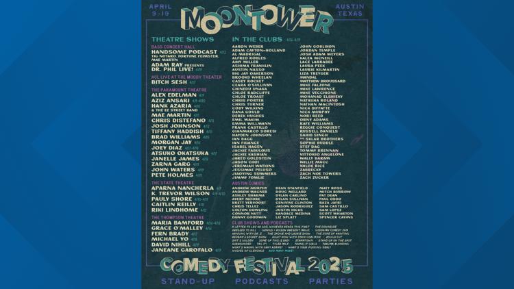 Moontower Comedy Festival reveals full 2025 lineup