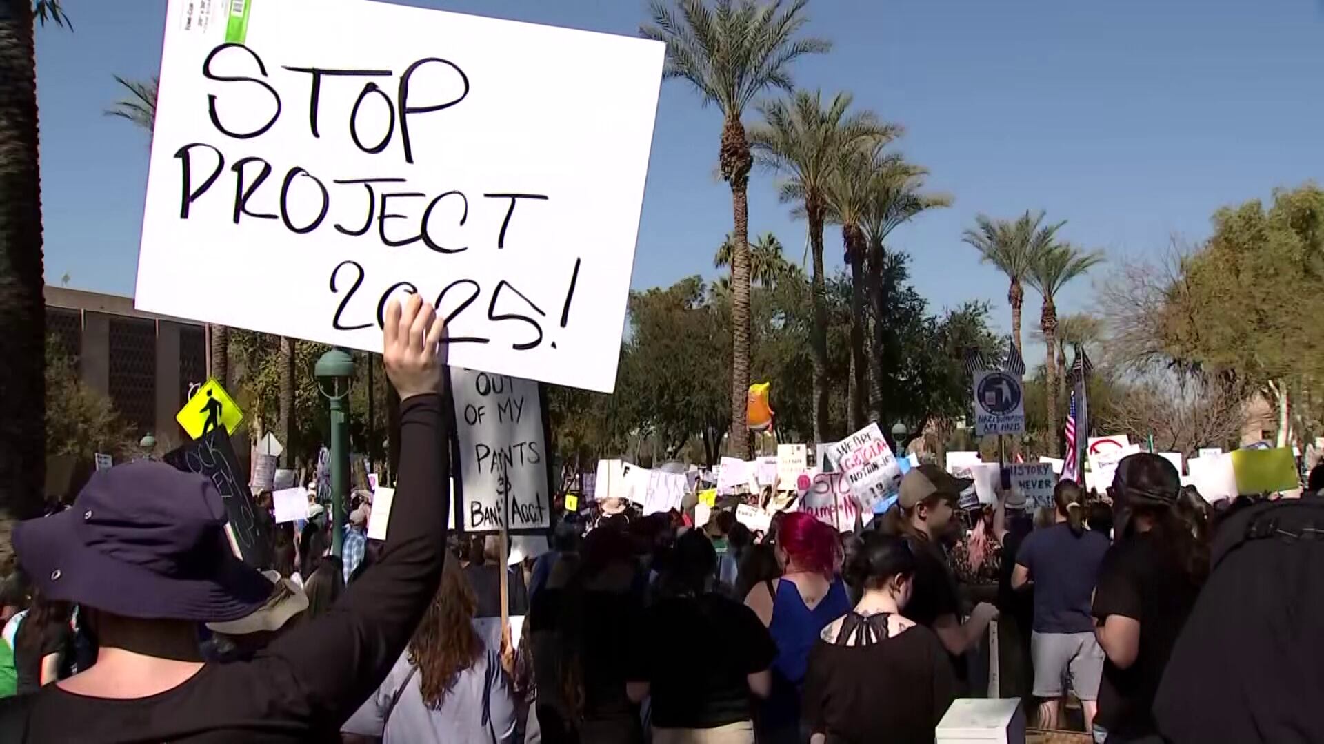People at Arizona Capitol protest Trump administration policies