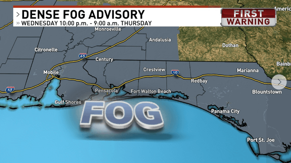 Dense fog forecast Thursday morning