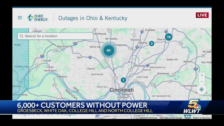 Thousands of homes without power in Hamilton County as freezing rain falls