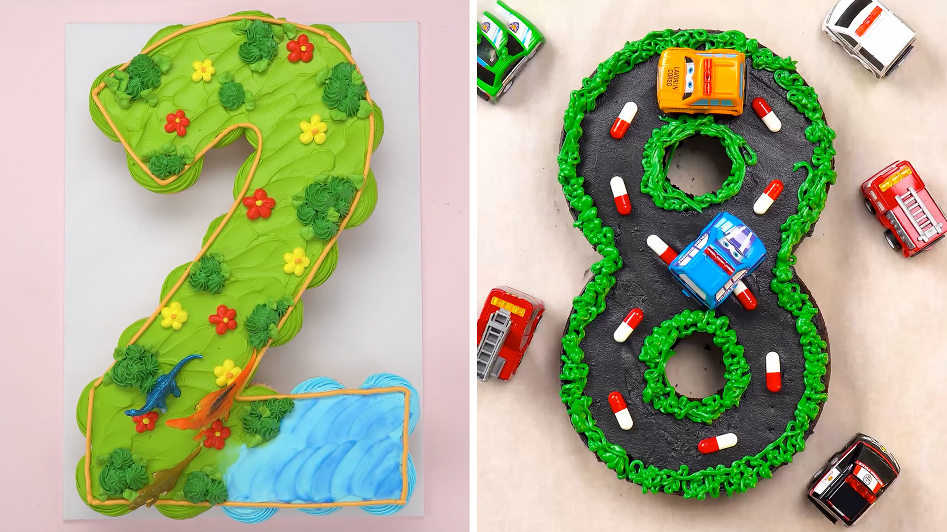 Forest Shape Cake & Parking Shape 8 Design | Creative Cake Decorating ...