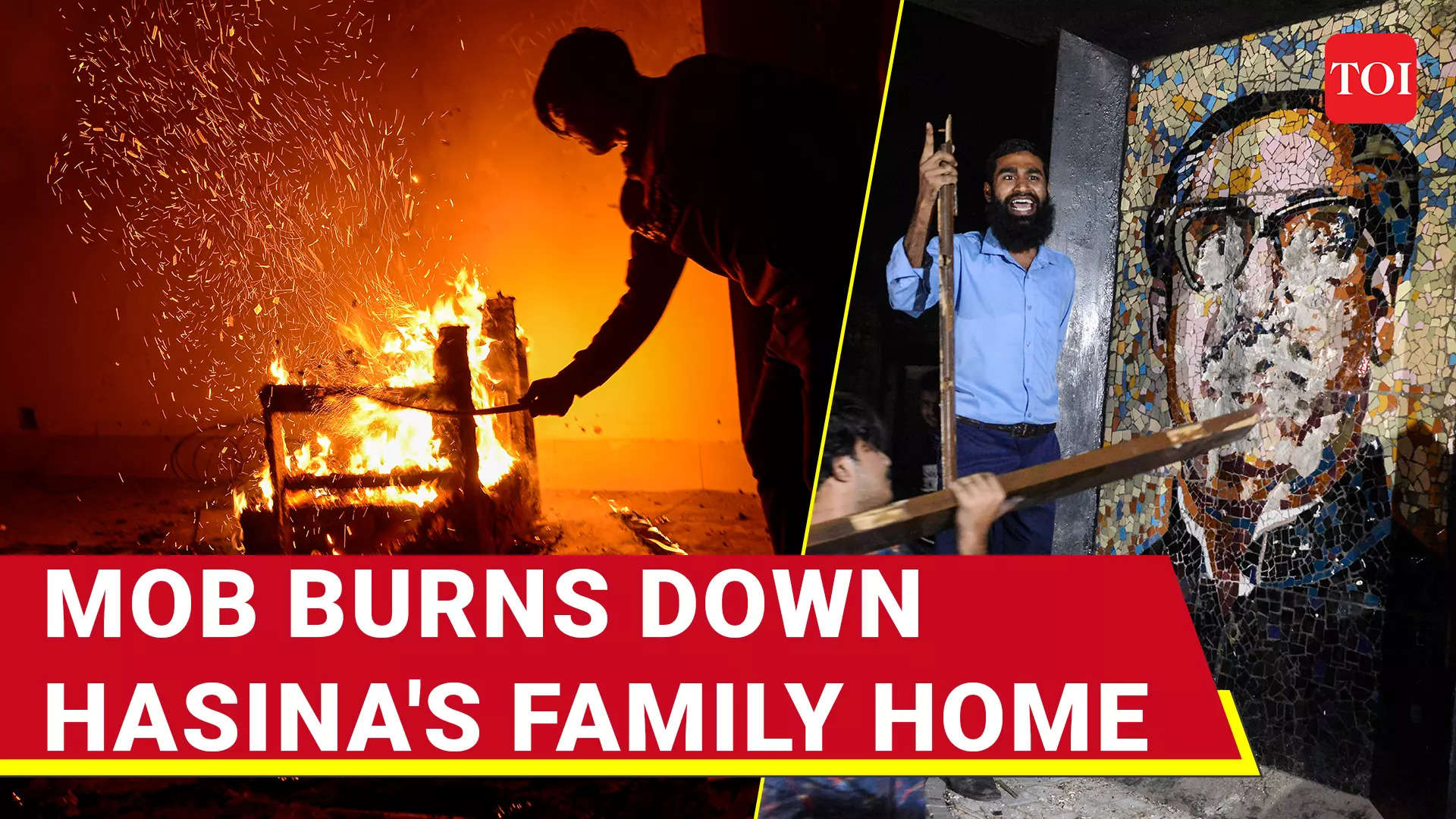 Bangladesh Erupts: Mob Torches Sheikh Hasina's Family Home In Dhaka ...