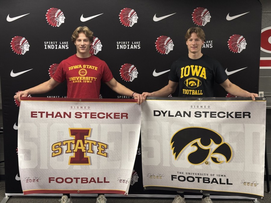 Spirit Lake brothers Dylan and Ethan Stecker sign to play Division I ...