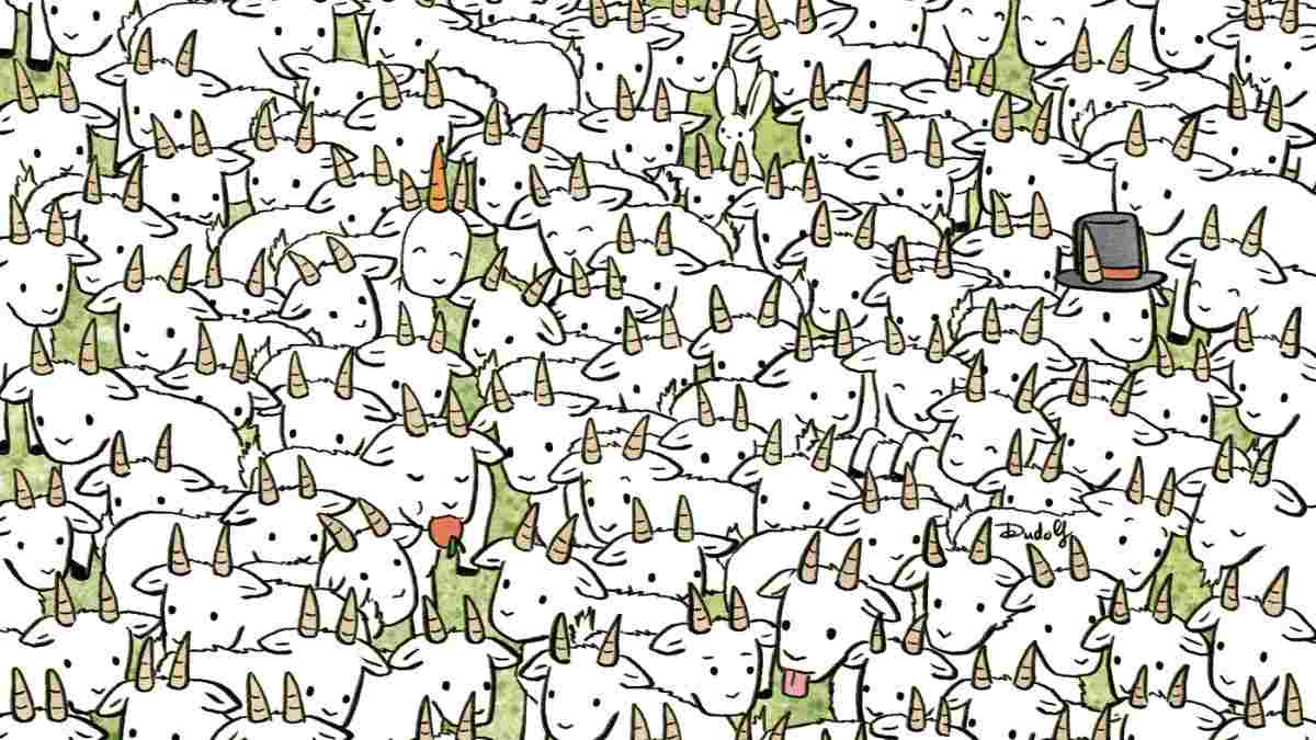 Picture Puzzle IQ Test: How Observant Are You? Spot The Sheep Hidden ...