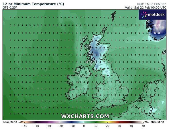UK weather maps show huge 547-mile wall of snow covering half of Britain
