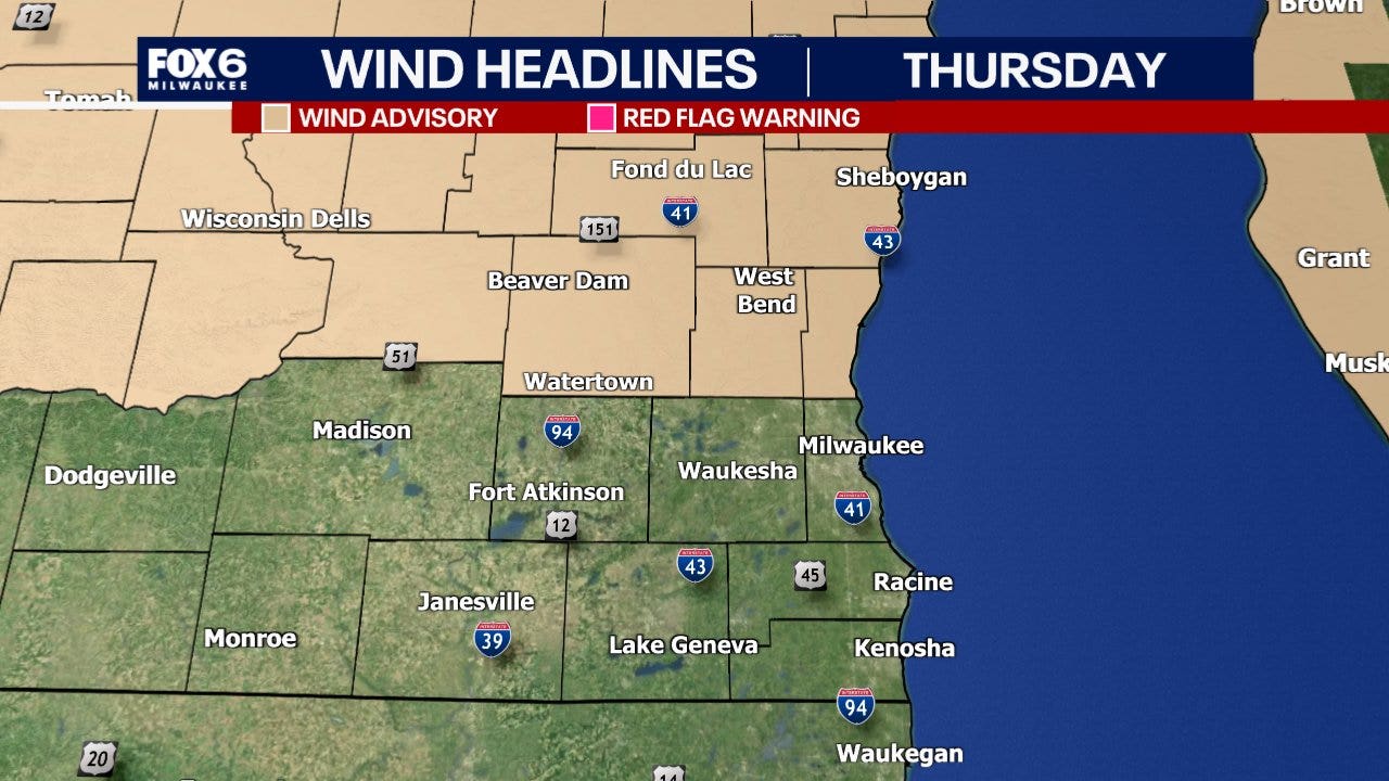 Wisconsin wind advisory Thursday; gusts 40-50 mph