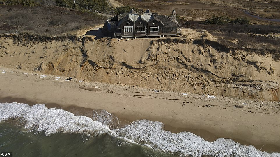 Terrifying images of Cape Cod mansion inches from falling into the sea