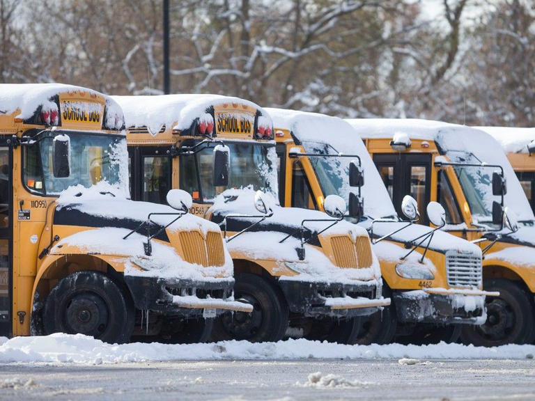 Area school buses cancelled due to icy roads
