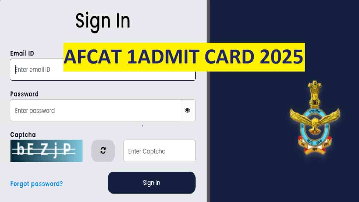 AFCAT Admit Card 2025 OUT at afcat.cdac.in: Download Hall Ticket, and ...