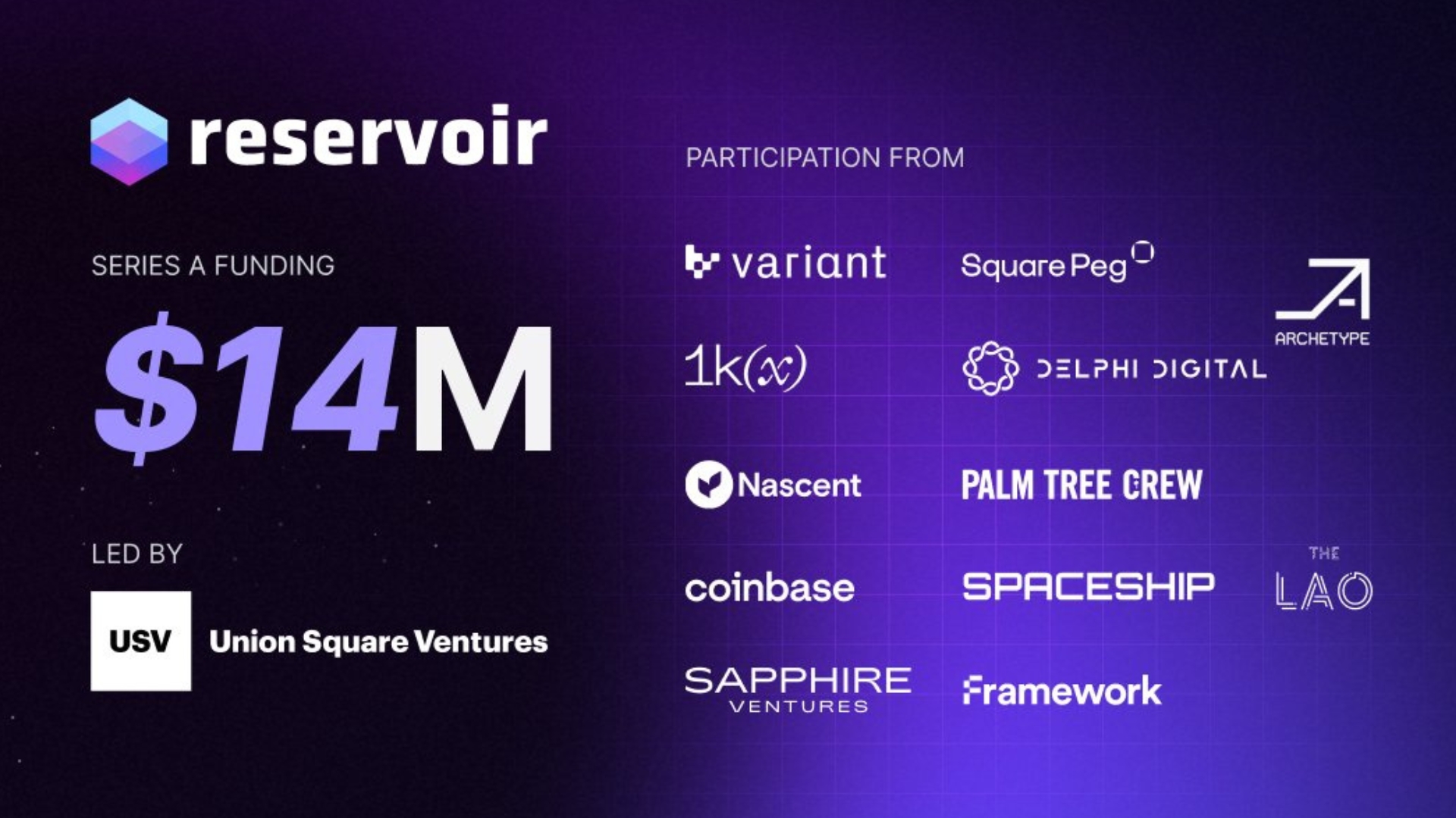 Reservoir Secures $14M to Enhance NFT Infrastructure Amid Market Challenges