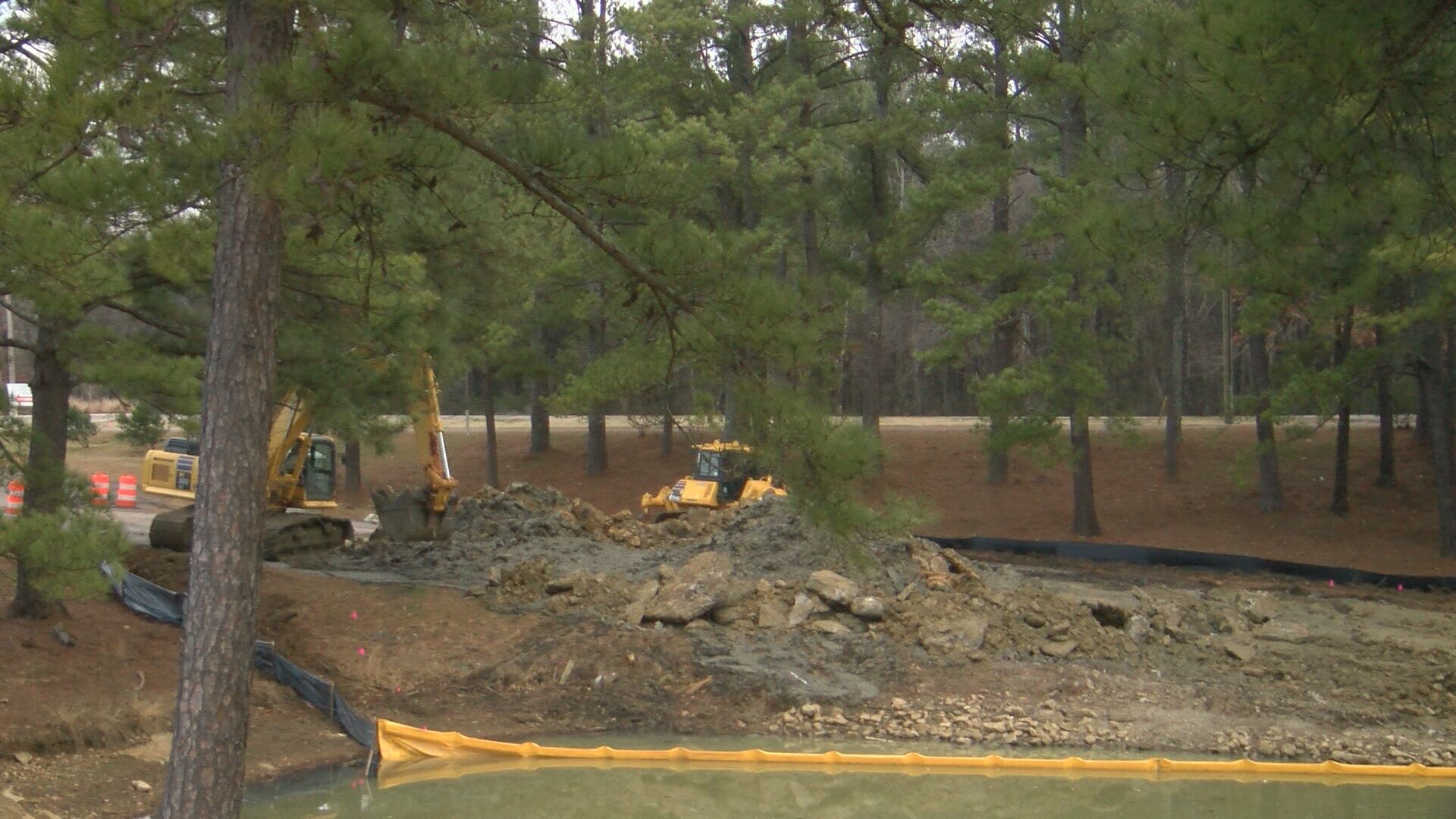 East harbor boat ramp at Ditto Landing under repair