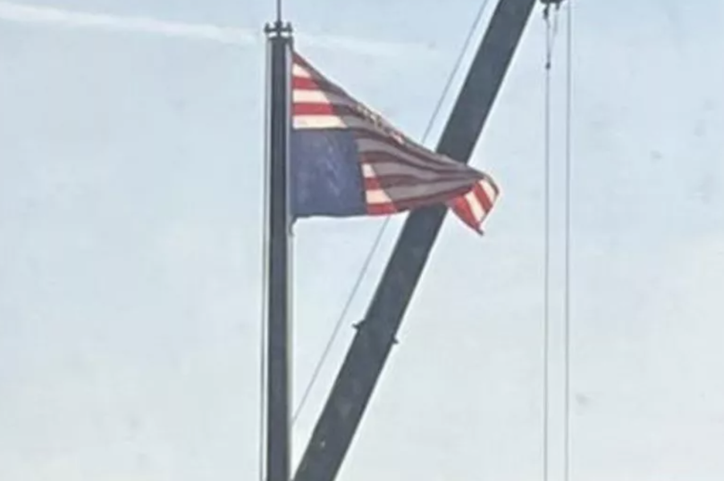 US flag seen flying upside down outside state department but it's not ...