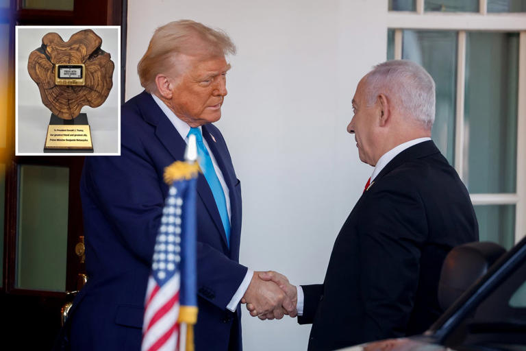 Trump received morbid gift from Israel’s Prime Minister during White ...