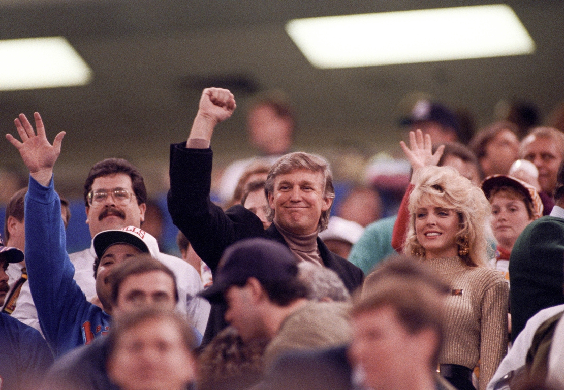 Donald Trump at sporting events throughout the years