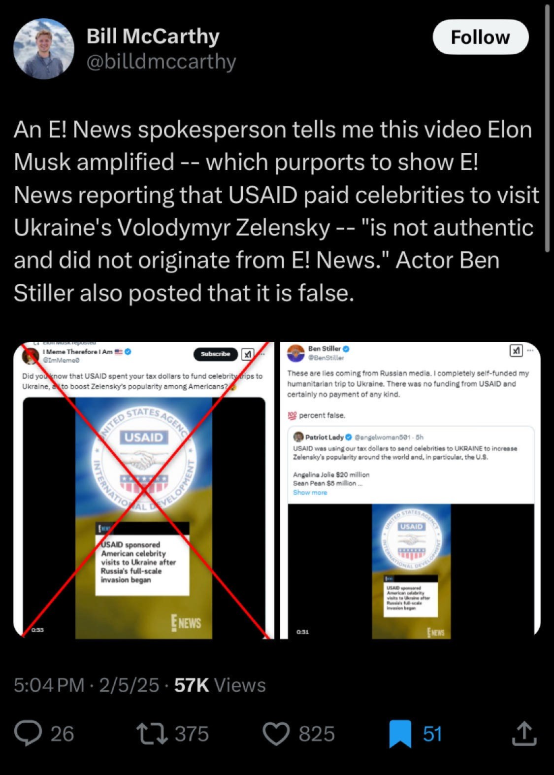 ‘Totally false. Untrue’: Ben Stiller debunks Elon Musk-backed claim ...