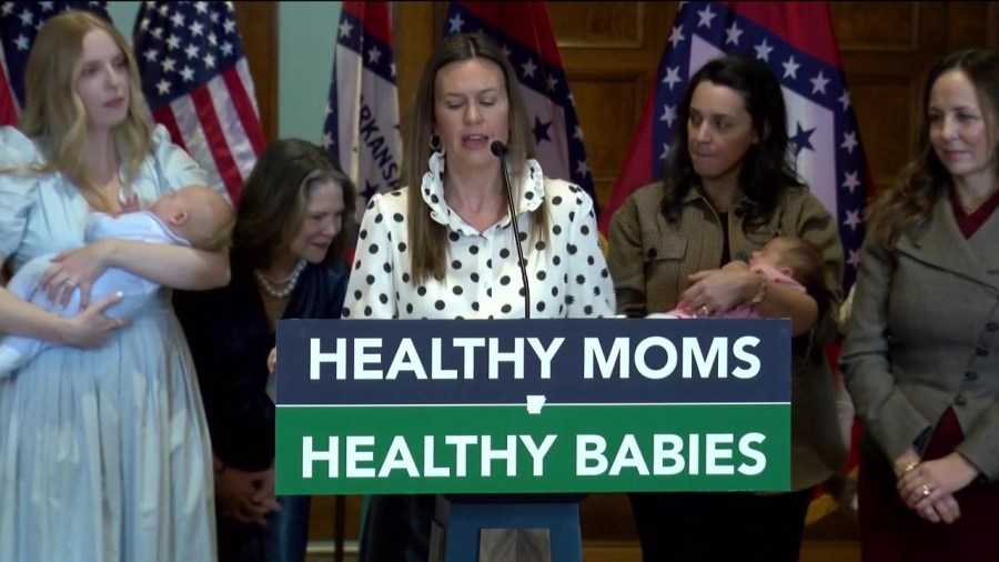 Arkansas Gov. Sarah Huckabee Sanders announces ‘Healthy Moms, Healthy ...