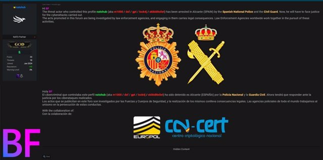 La Policía deja un 'aviso' en el foro del hacker que atacó a 40 ...