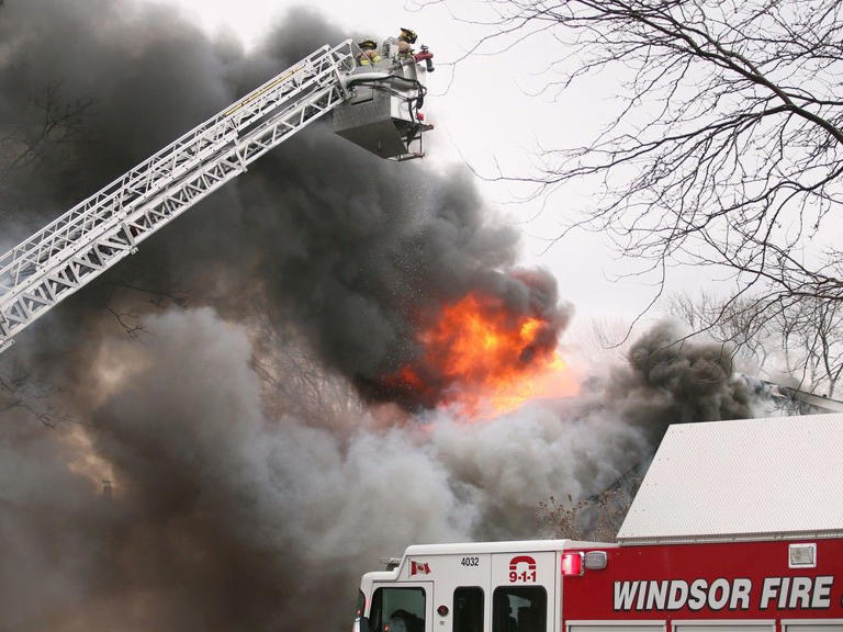 Firefighters tackle serious house fire on Alexis Road in Windsor