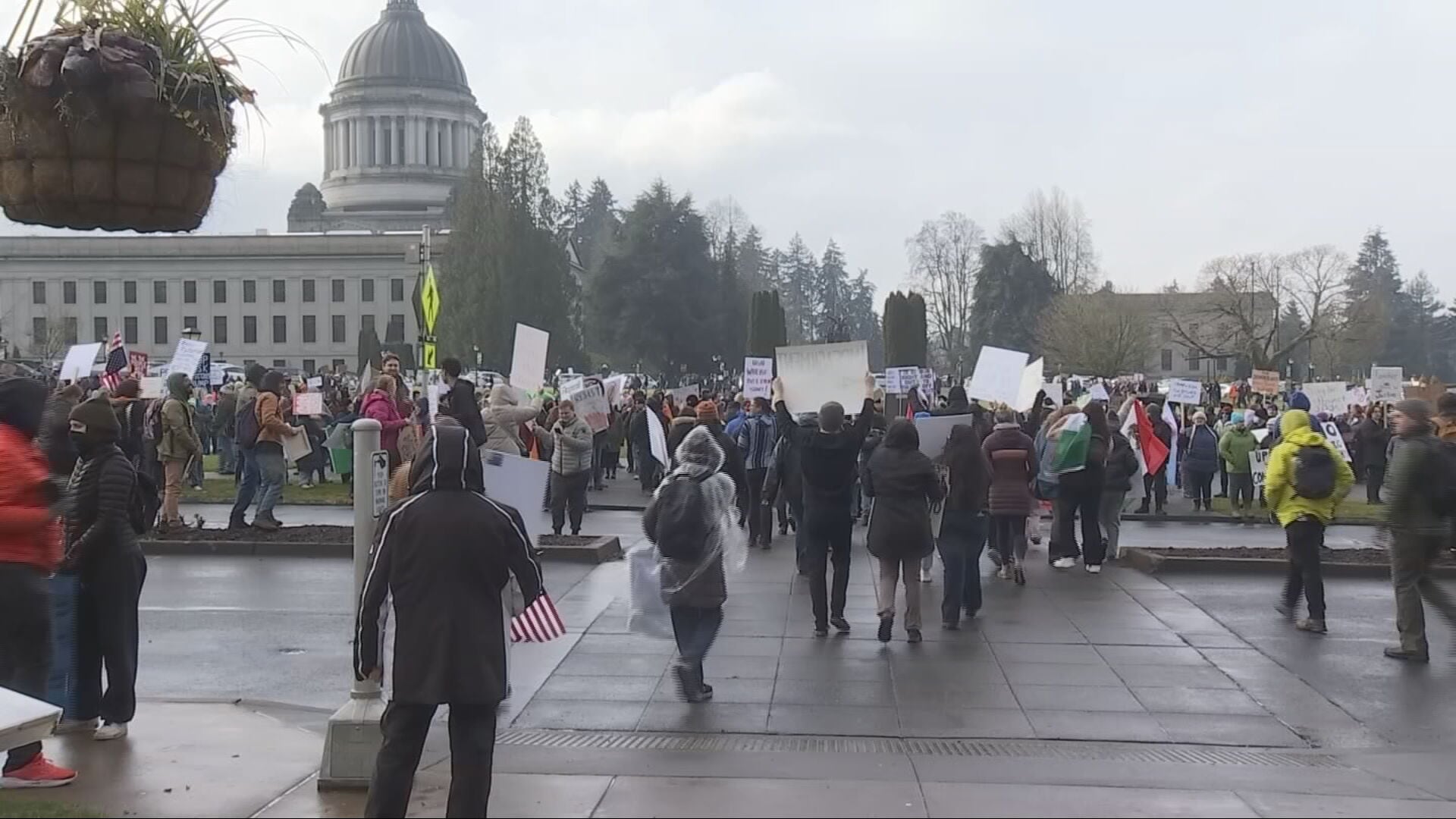 Washingtonians rally at Olympia to protest Trump Administration policies