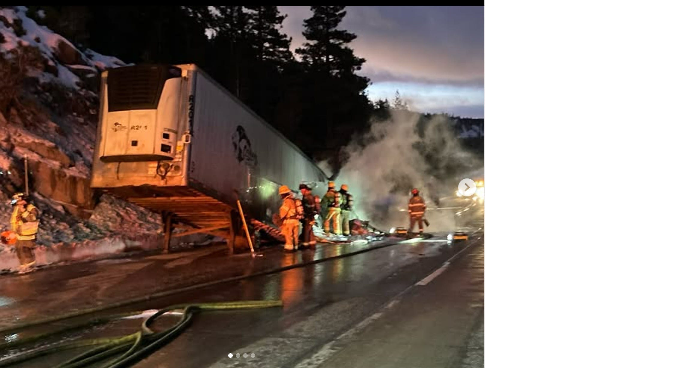 I-80 reopens to semi-trucks after 42,000 pounds of malt burn in Donner ...