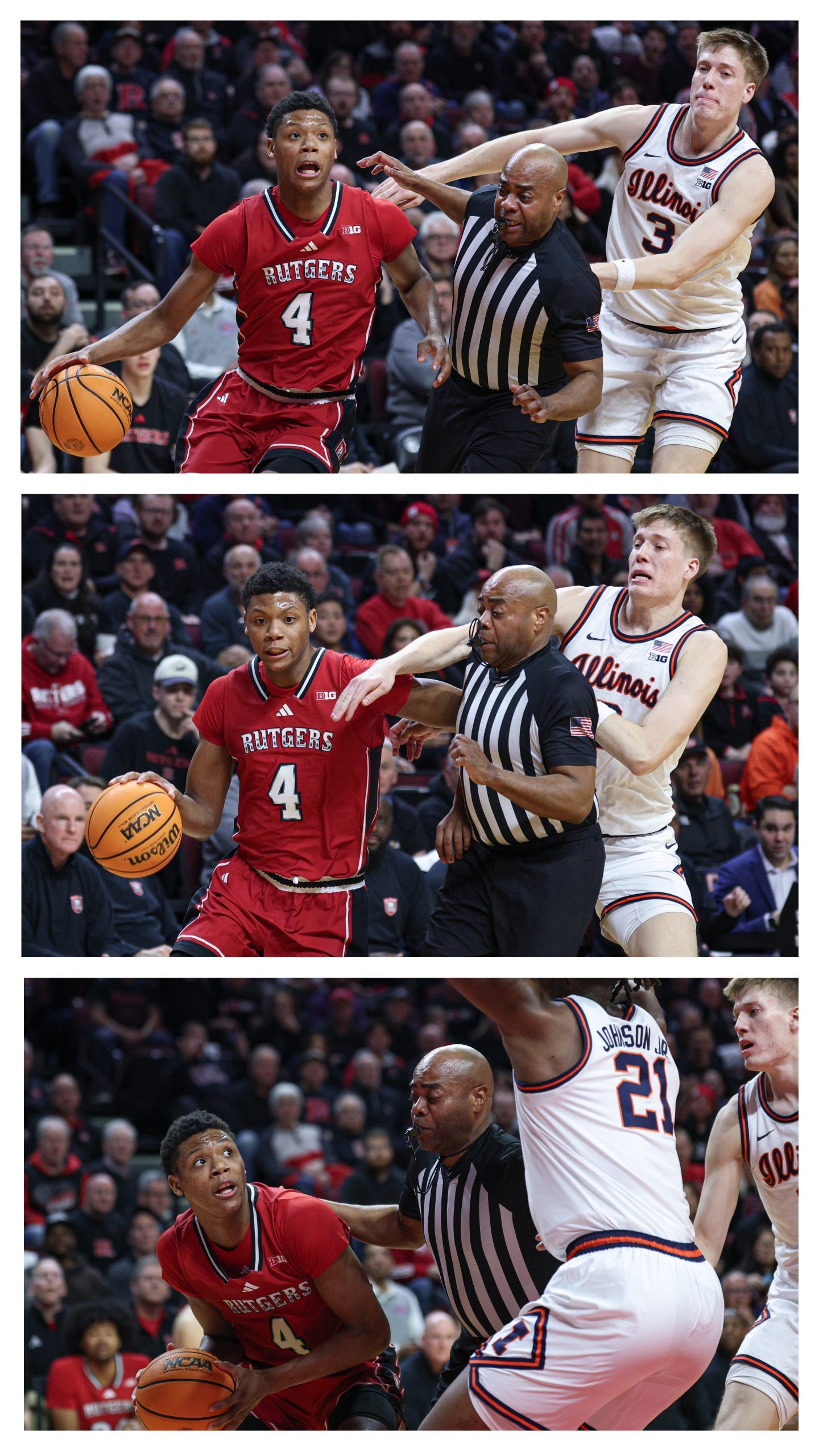 College basketball ref goes viral for accidentally 'playing defense' vs ...