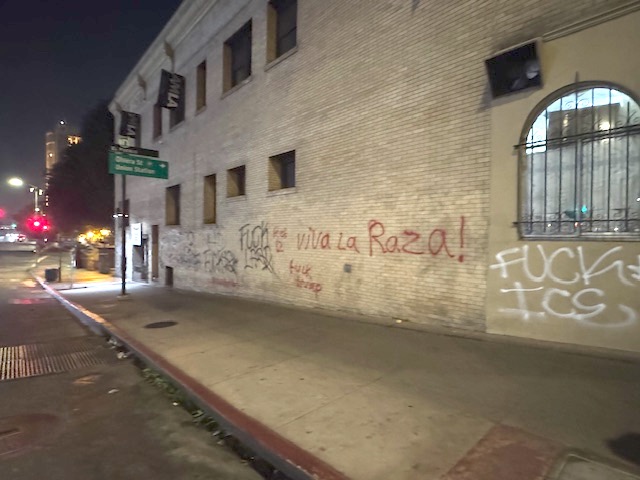 Italian American Museum of L.A. vandalized during Trump protests in DTLA