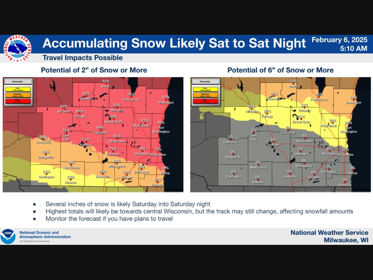 Snowy Weekend Ahead For Milwaukee Area: NWS