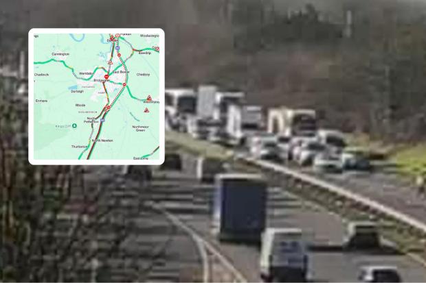 M5 closed for hours resulting in emergency road repairs tonight