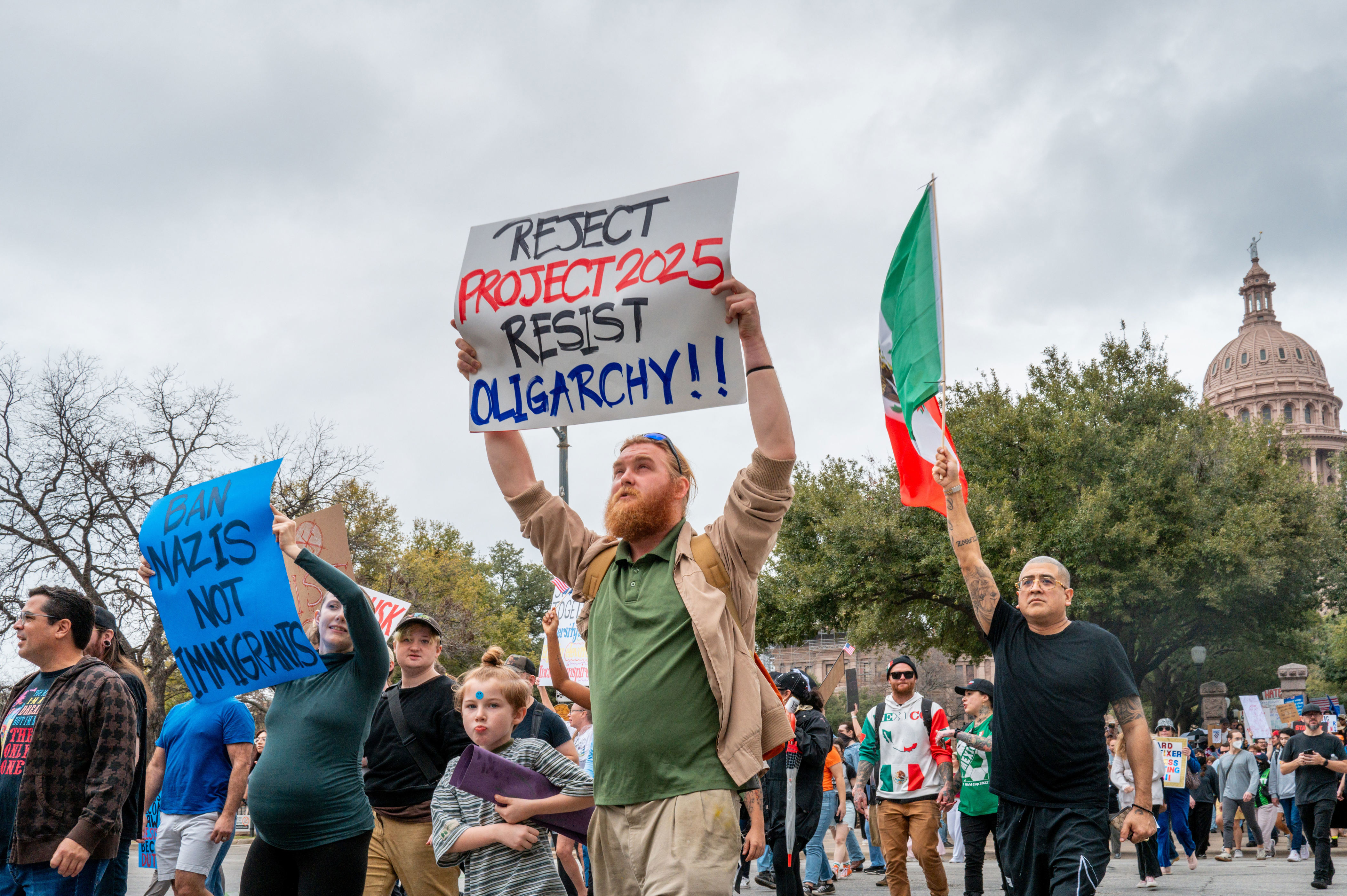 In photos: Thousands across the U.S. protest Trump and Musk's policies