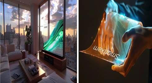 This flexible and transparent microLED display eliminates mass transfer ...