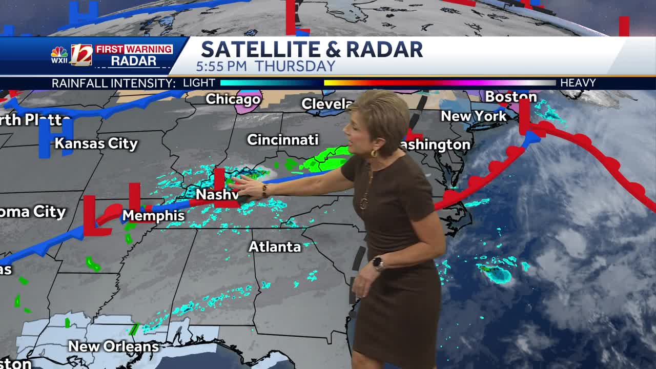 WATCH: Passing showers, a storm late night Thursday, nice Friday