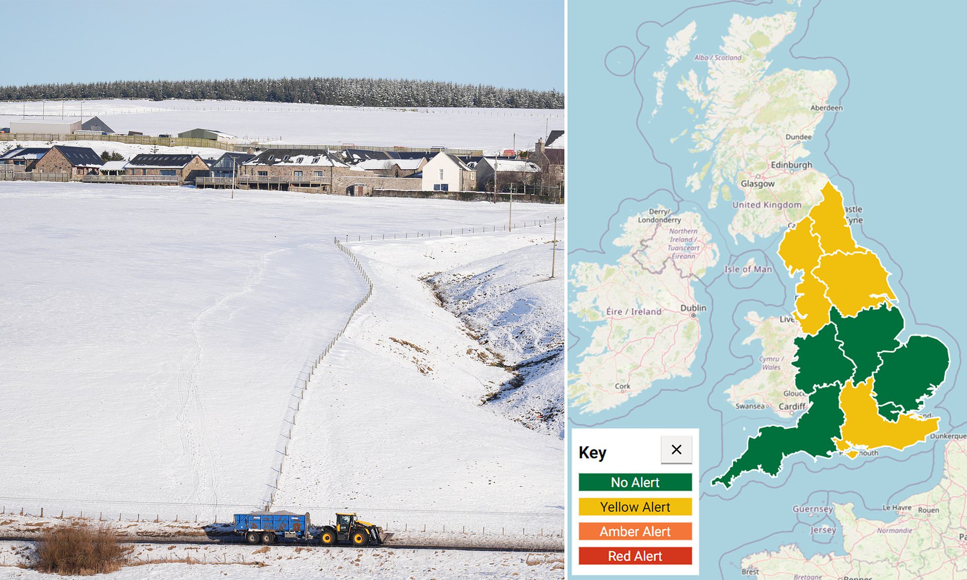 String of health alerts issued with temperatures set to plummet to -7C