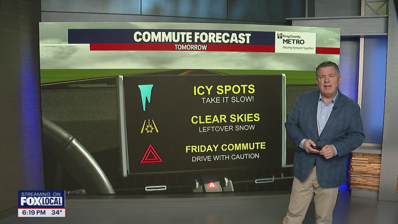 Seattle weather: Icy spots on the roads Friday morning