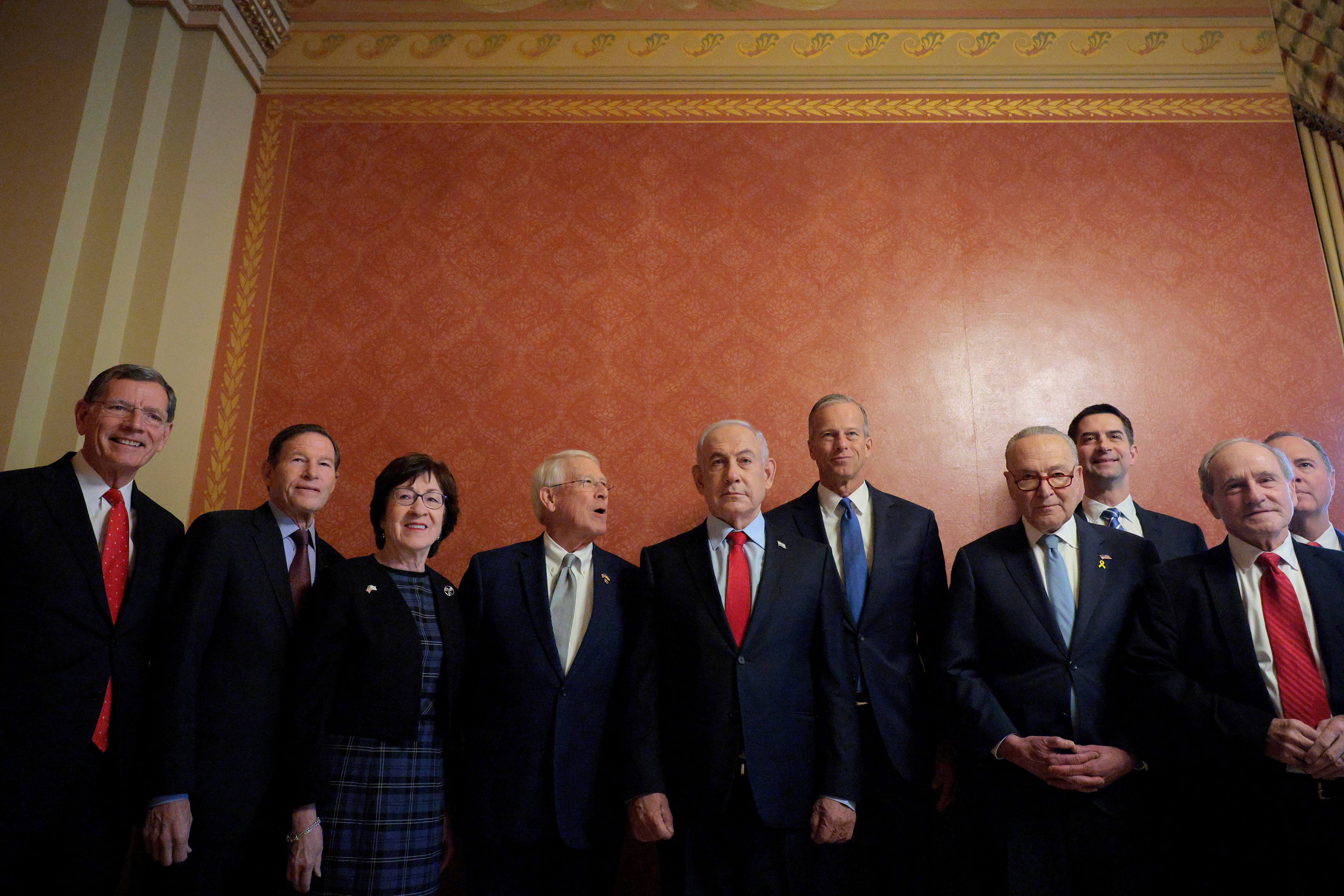 Israeli Prime Minister Benjamin Netanyahu meets with leaders on Capitol ...