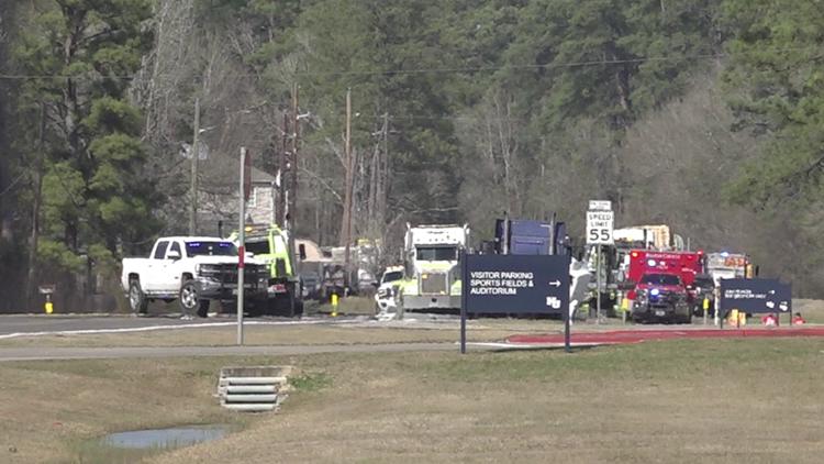 Driver killed after concrete truck overturns on Highway 326 in Hardin ...