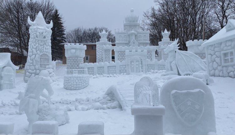 Phi Kappa Tau wins MTU Winter Carnival overall snow statue contest