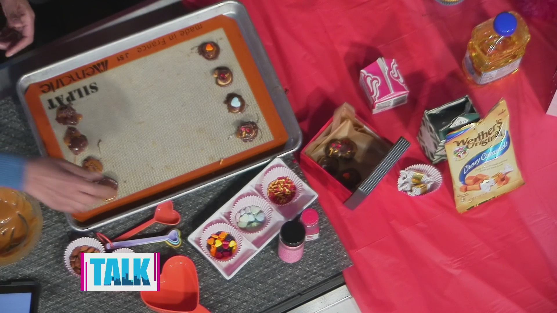 Making chocolate turtles with Chef Alekka Sweeney