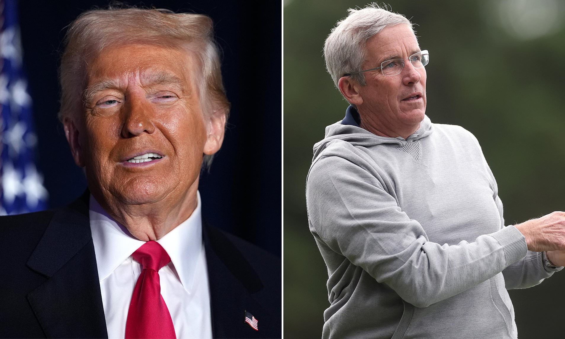 Donald Trump edges golf closer to the end of its ugly civil war after ...