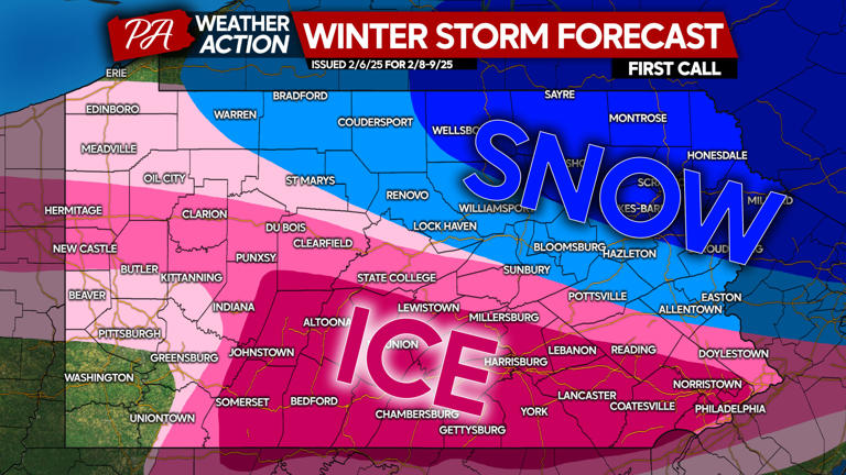 First Call Snow & Ice Forecast for Weekend Winter Storm Likely in ...