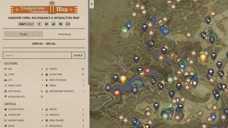 Kingdom Come: Deliverance 2 interactive map — Every quest, point of ...