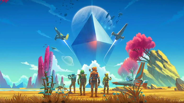 A este jugador de No Man's Sky no le bastaba con construir una base ...