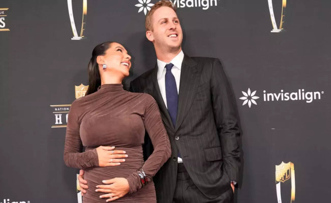 Jared Goff and wife Christen Harper expecting their first baby as model ...