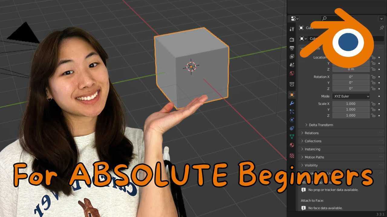 Blender Tutorial for ABSOLUTE Beginners (Part 1: The Basics) Blender Tutorial for ABSOLUTE Beginners (Part 1: The Basics)