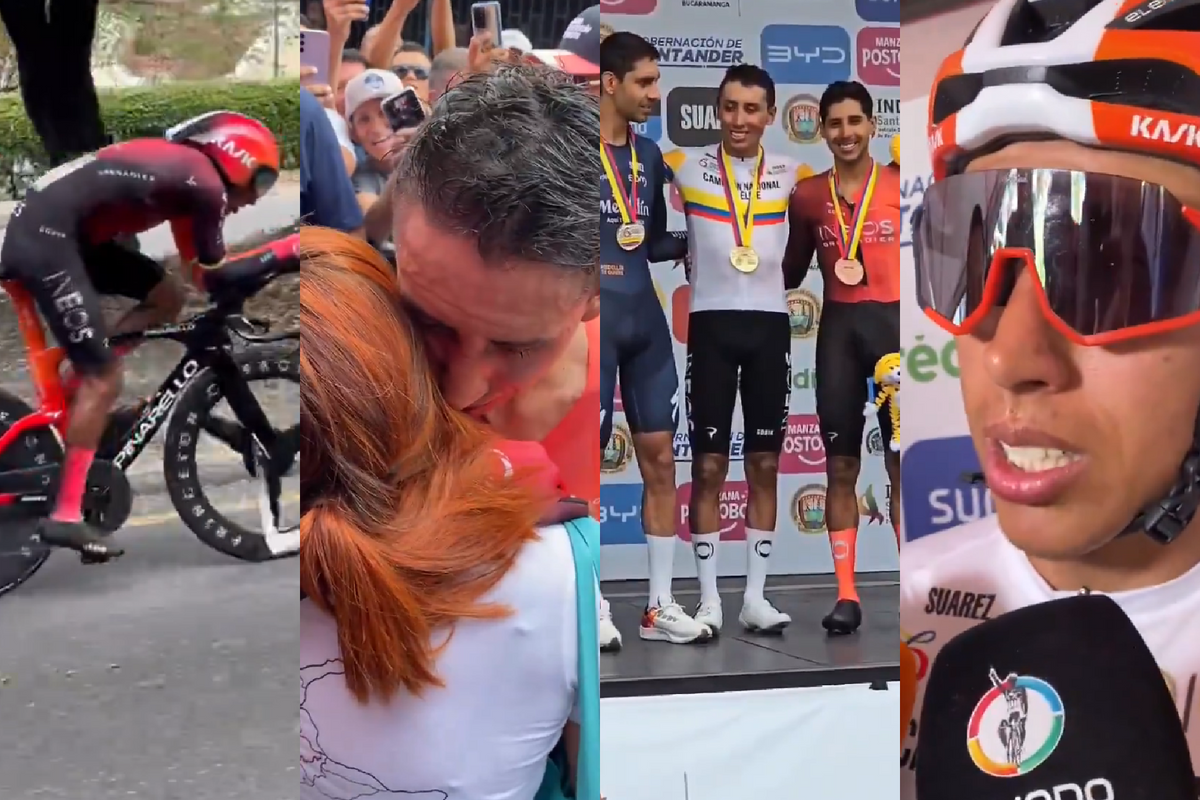 That Bernal won, precisely after 1,348 (!) days, on a time trial bike ...