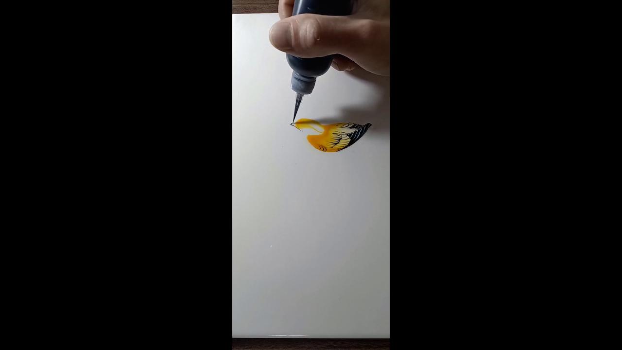 Drawing And Coloring Yellow Bird