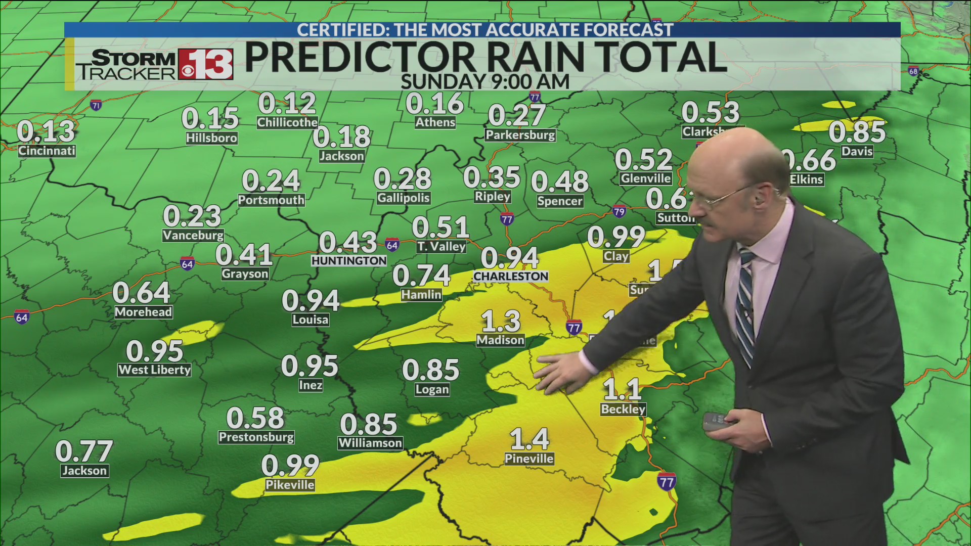 Newest info on Saturday ice and rain