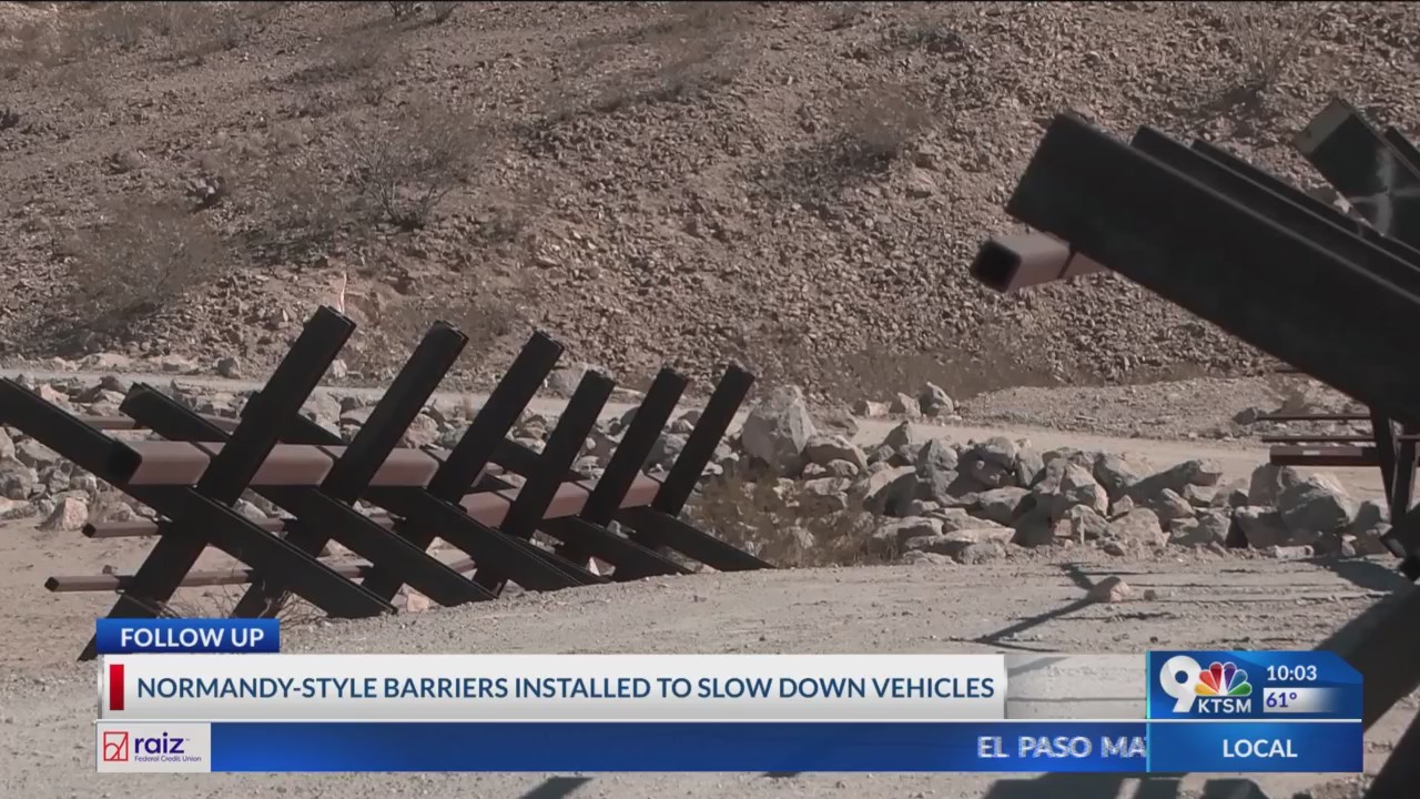 Normandy-style barriers placed on Mount Cristo Rey